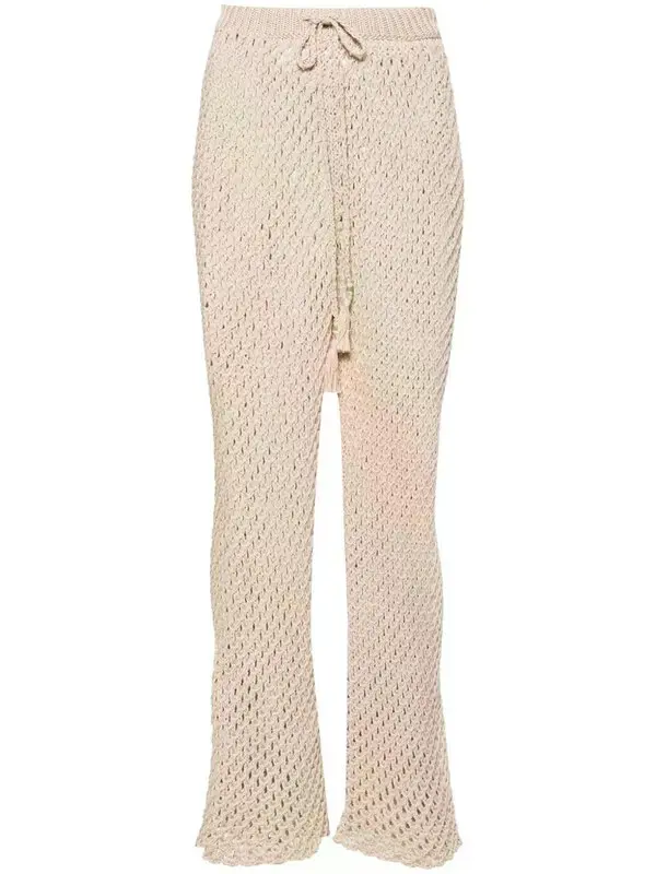 Alanui A Love Letter To India Macramé Trousers - Neutrals