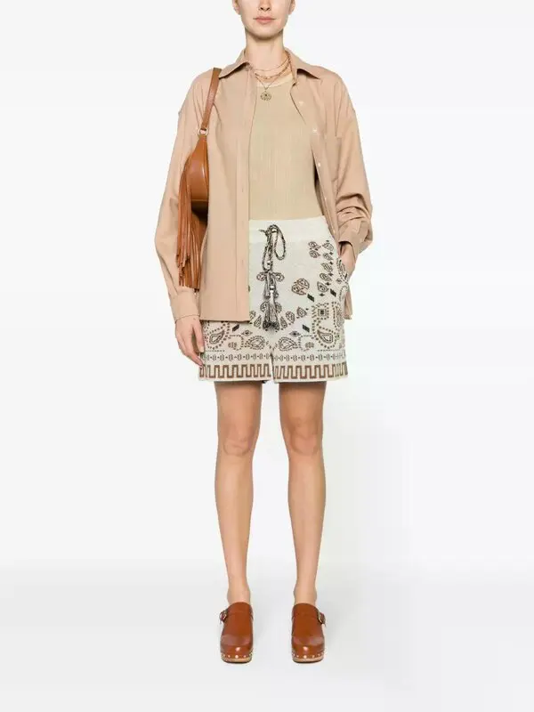 Alanui Bandana-jacquard Cotton-piqué Shorts