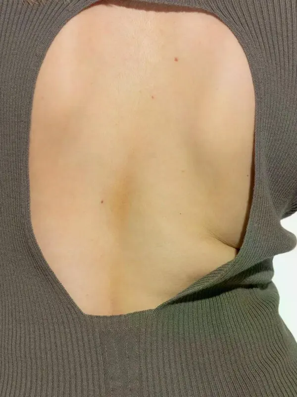 Rick Owens Ribbed Open-back Sweater - Neutrals