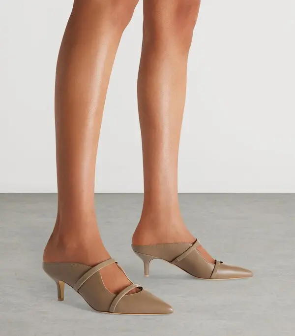 MALONE SOULIERS Leather Maureen Mules 45 - Neutral