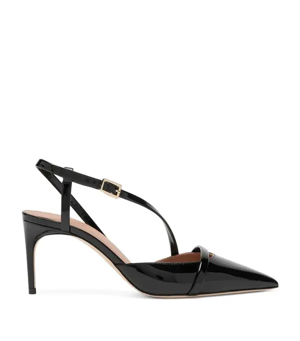 MALONE SOULIERS Patent Leather Valeria Slingback Pumps - Black