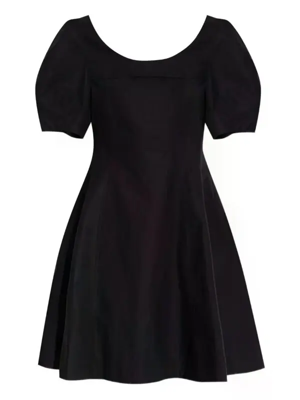 Theory Puff Sleeve Flared Skirt Dress - Black