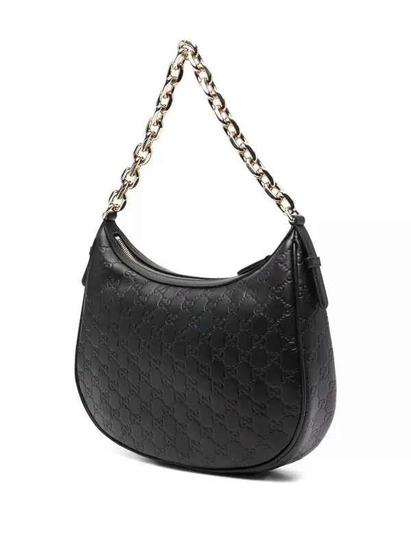 Gucci Gg-patterned Calf Leather Bag With Chain Strap