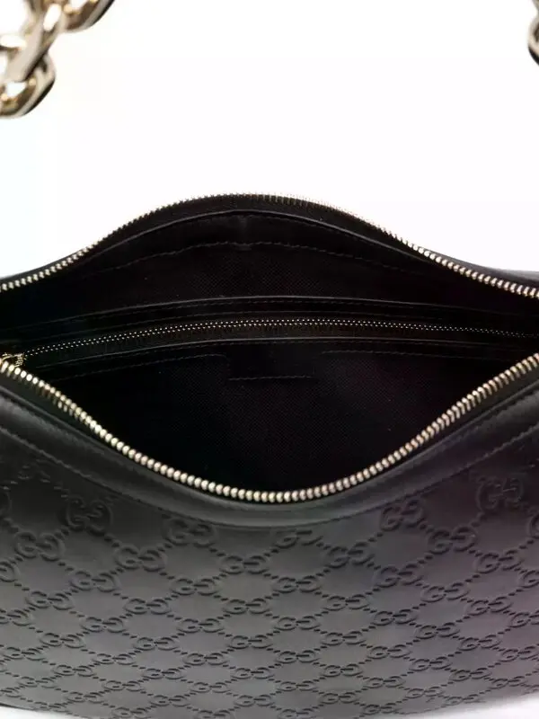 Gucci Gg-patterned Calf Leather Bag With Chain Strap