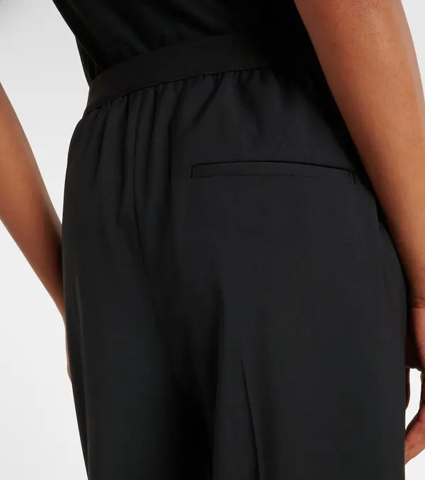Loewe Logo Wool Mid-rise Straight Pants