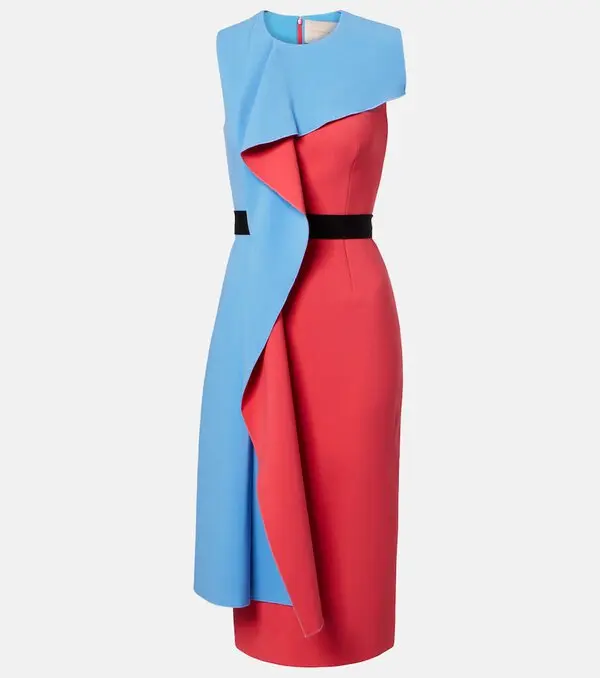ROKSANDA Pembroke Draped Midi Dress - Red