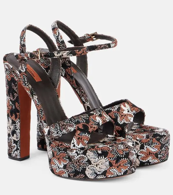 Missoni Angela Raschel Lame Platform Sandals - Multicoloured