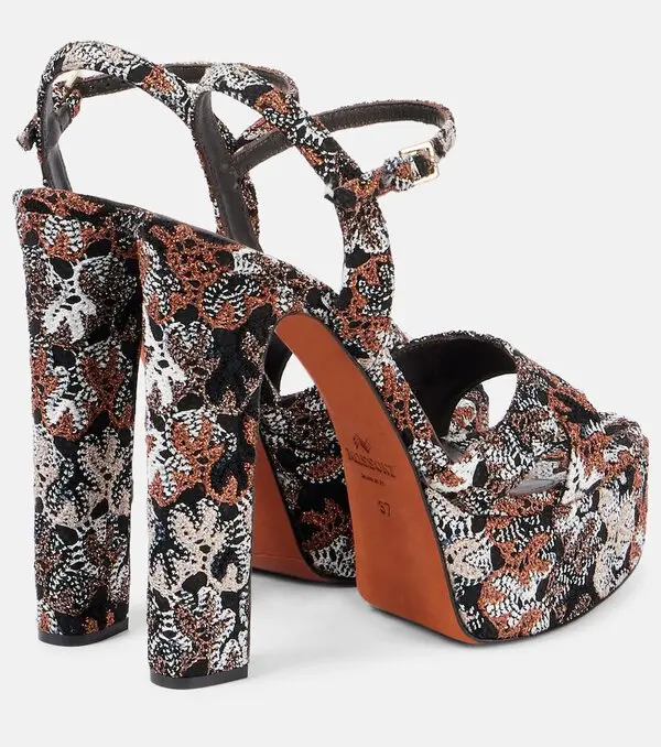 Missoni Angela Raschel Lame Platform Sandals - Multicoloured