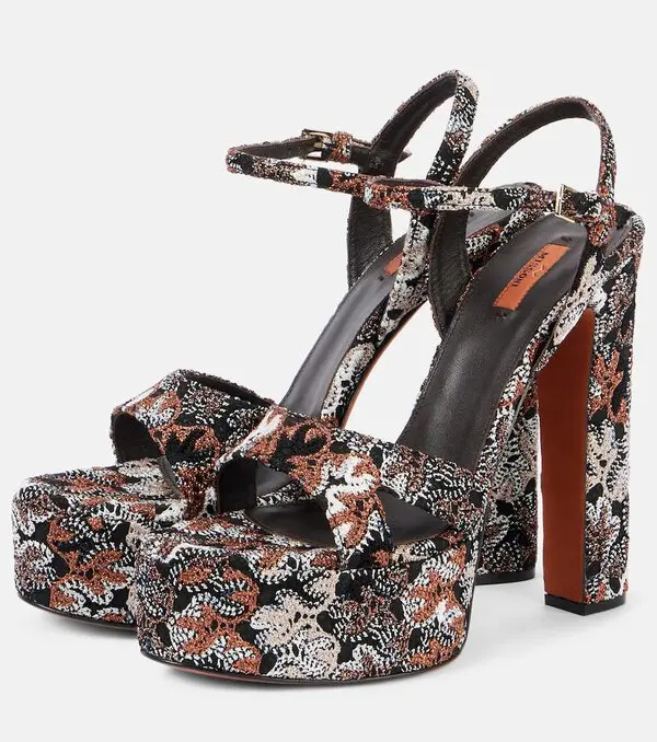 Missoni Angela Raschel Lame Platform Sandals - Multicoloured