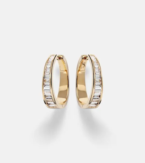 ANITA KO Meryl 18kt Yellow Diamond Hoop Earrings - Gold