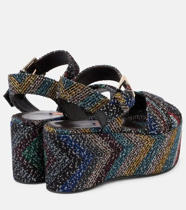 Missoni Sequined Platform Sandals