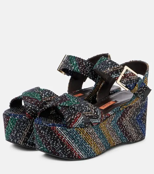 Missoni Sequined Platform Sandals