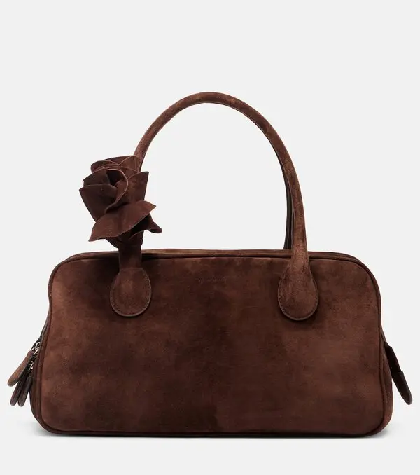 Magda Butrym Brigitte Small Suede Shoulder Bag - Brown