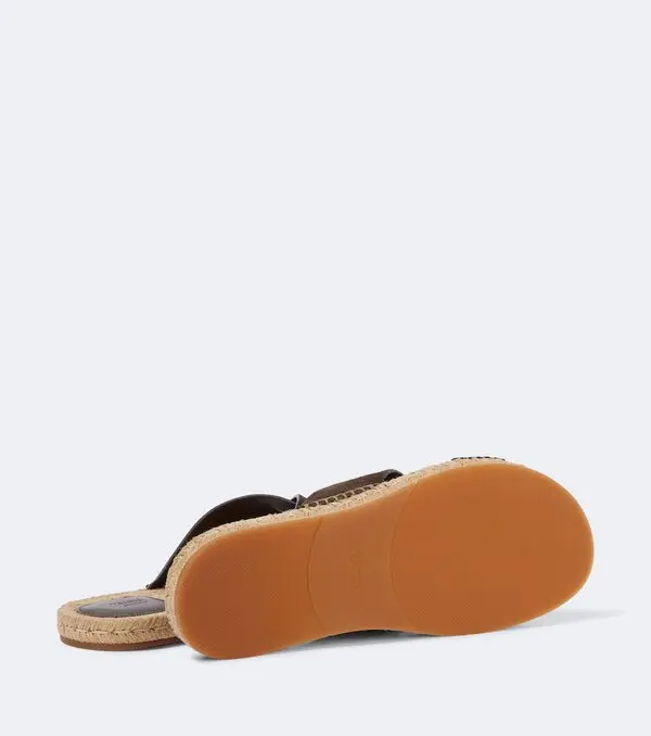 Zegna Suede Espadrille Sandals - Brown