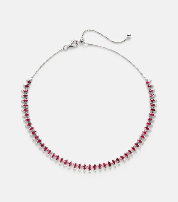 KAMYEN 18kt White Ruby Choker Necklace