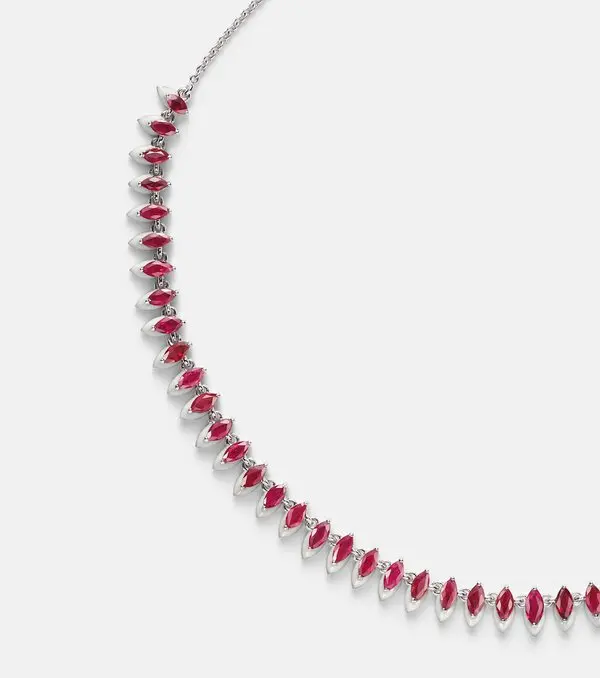 KAMYEN 18kt White Ruby Choker Necklace