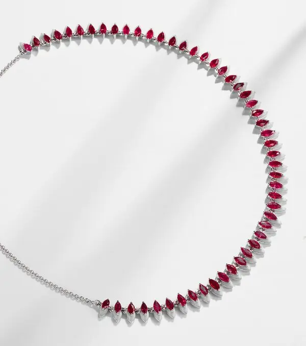 KAMYEN 18kt White Ruby Choker Necklace