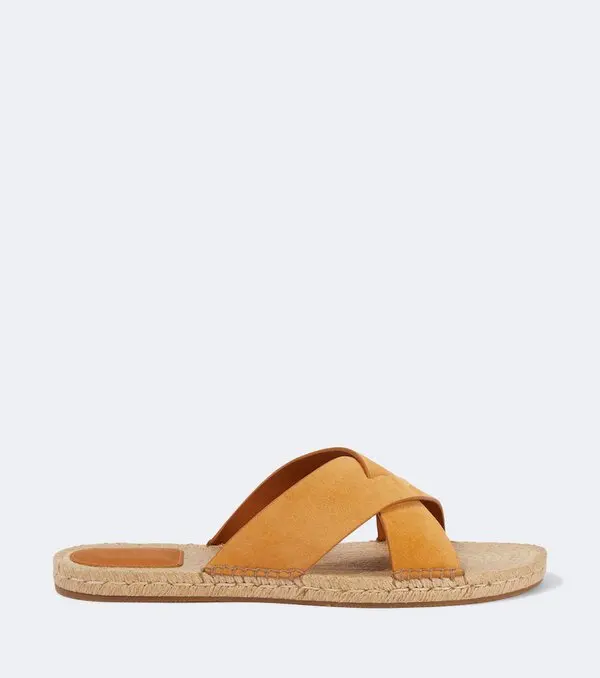 Zegna Suede Espadrille Sandals - Orange