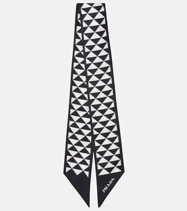 Prada Printed Silk Twill Scarf