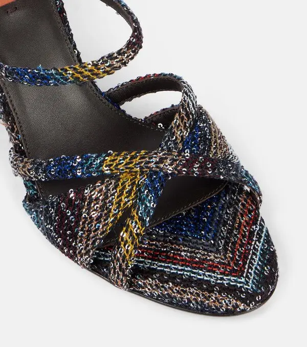 Missoni Sequined Wedge Sandals