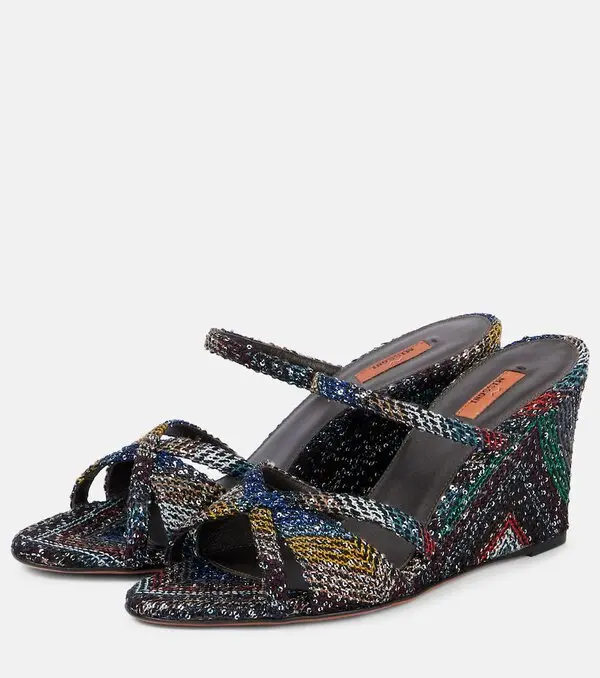 Missoni Sequined Wedge Sandals