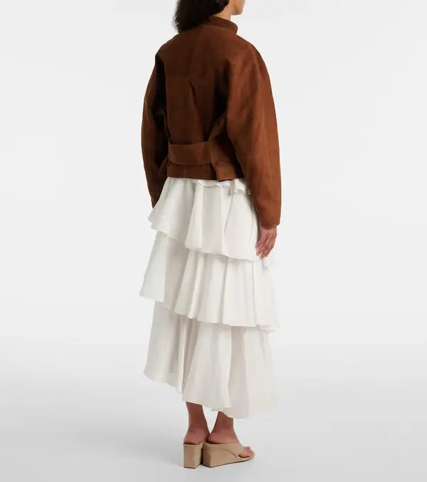 Alaïa Suede Zip-up Jacket