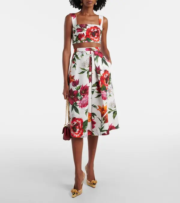 Dolce & Gabbana Embellished Raffia-effect Slingback Pumps