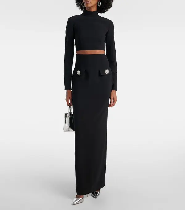 Costarellos Cropped Mockneck Top