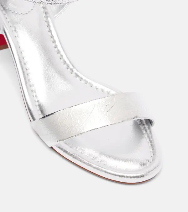 CHRISTIAN LOUBOUTIN Miss Jane 55 Metallic Leather Sandals