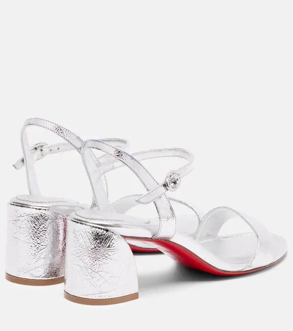 CHRISTIAN LOUBOUTIN Miss Jane 55 Metallic Leather Sandals