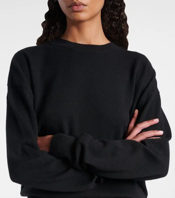 Saint Laurent Ribbed Cashmere Crewneck Sweater