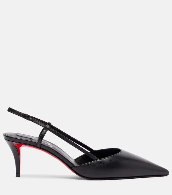 CHRISTIAN LOUBOUTIN Miss Z Sling 60 Leather Slingback Pumps