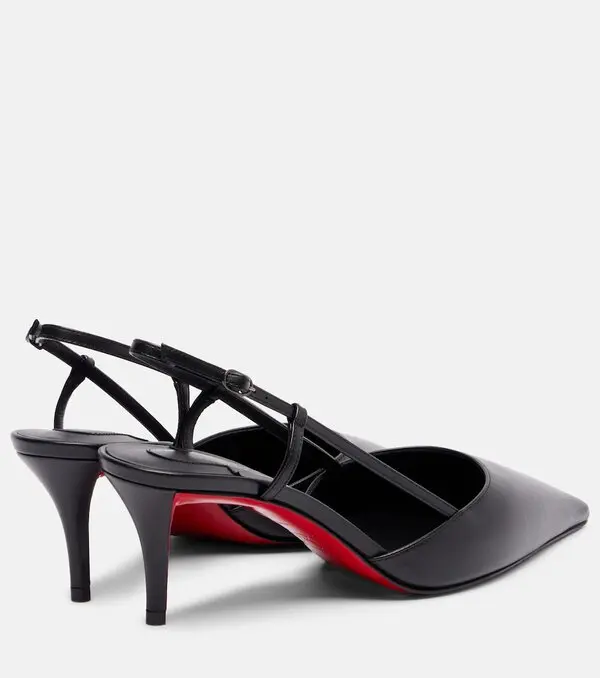 CHRISTIAN LOUBOUTIN Miss Z Sling 60 Leather Slingback Pumps