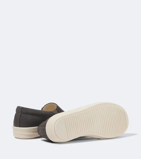 Rick Owens Boat Denim Slip-on Sneakers - Grey