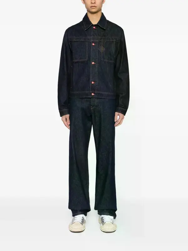 Casablanca Embroidered Logo Denim Jacket
