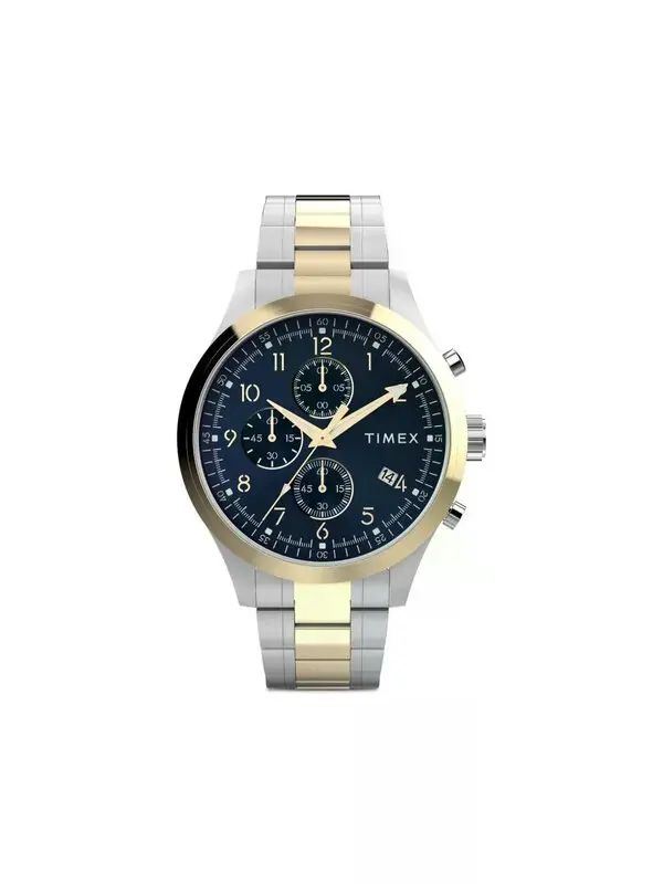 TIMEX Chronograph Watch With Stainless Steel Bracelet - Blue