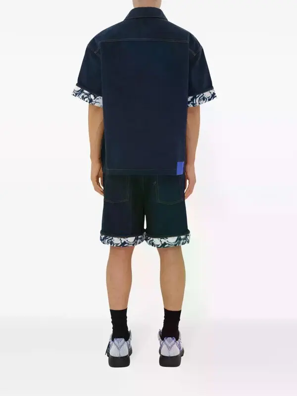 Burberry Heavyweight Denim Shorts With Contrast Turn-up Cuffs