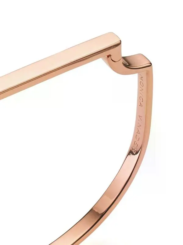 Monica Vinader Signature Thin Bangle In Rose Gold Vermeil