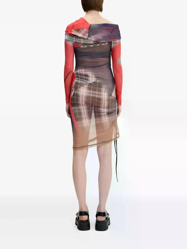 Ottolinger Mesh Panelled Asymmetrical Dress