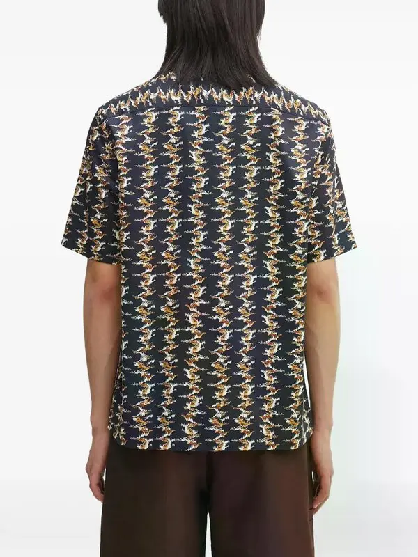 Fred Perry Camp-collar Patterned Shirt