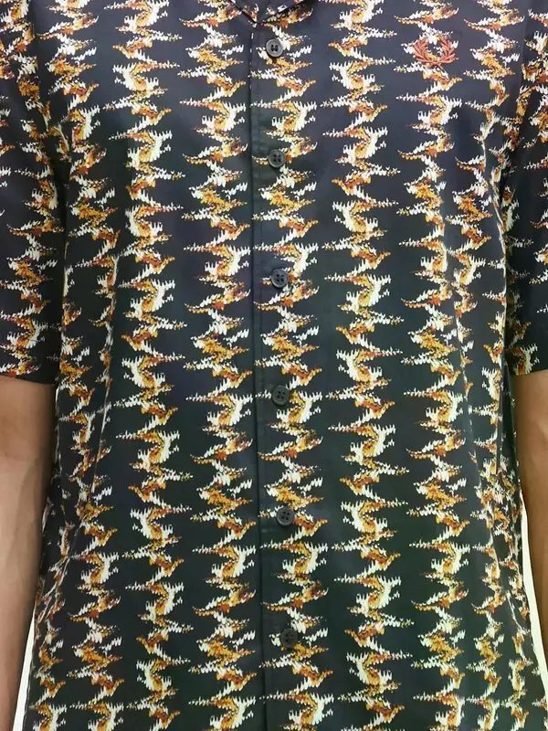 Fred Perry Camp-collar Patterned Shirt