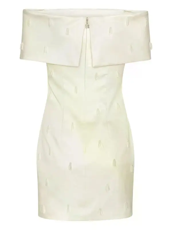 ROTATE BY BIRGER CHRISTENSEN Off-shoulder Beaded Minidress