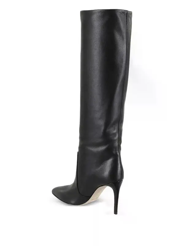 Paris Texas Leather Pointed-toe Knee-high Stiletto Boots