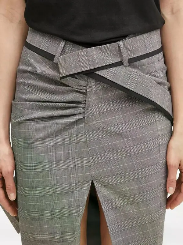 Ottolinger Belted Check-print Skirt