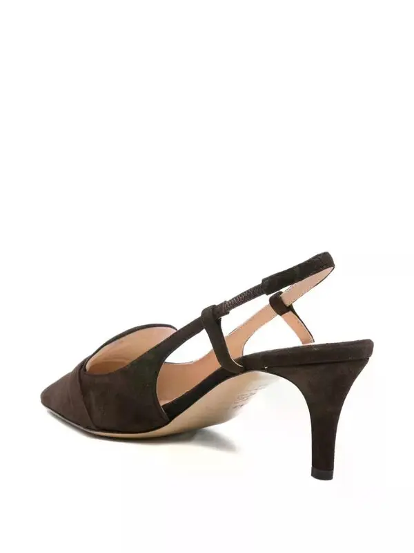 P.a.r.o.s.h 70mm Pointed-toe Slingback Pumps - Brown