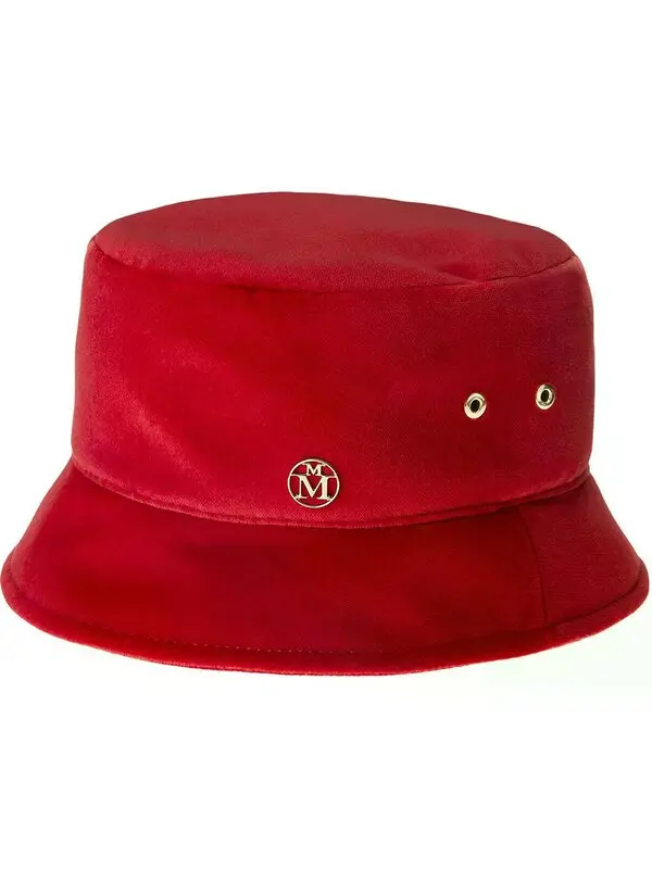 MAISON MICHEL Chinese New Year Logo-plaque Bucket Hat - Red