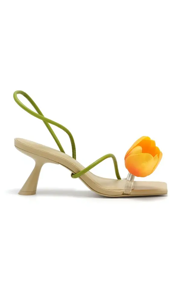 Cult Gaia Ria Sculptural Leather Sandals - Multi
