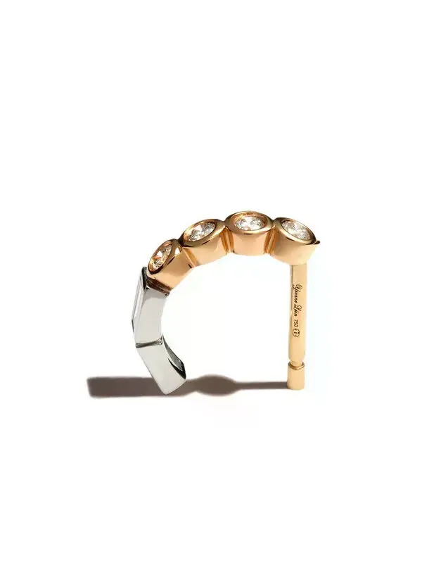 Yvonne Léon 18kt White And Yellow Diamond Earring