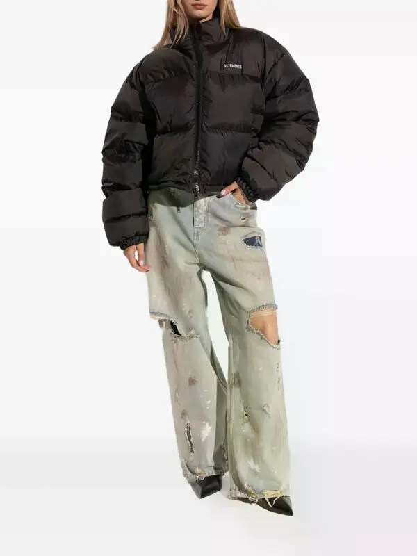 Vetements Padded High Neck Zip Up Puffer Jacket