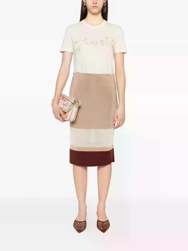 Fendi Sequin-embellished Logo T-shirt